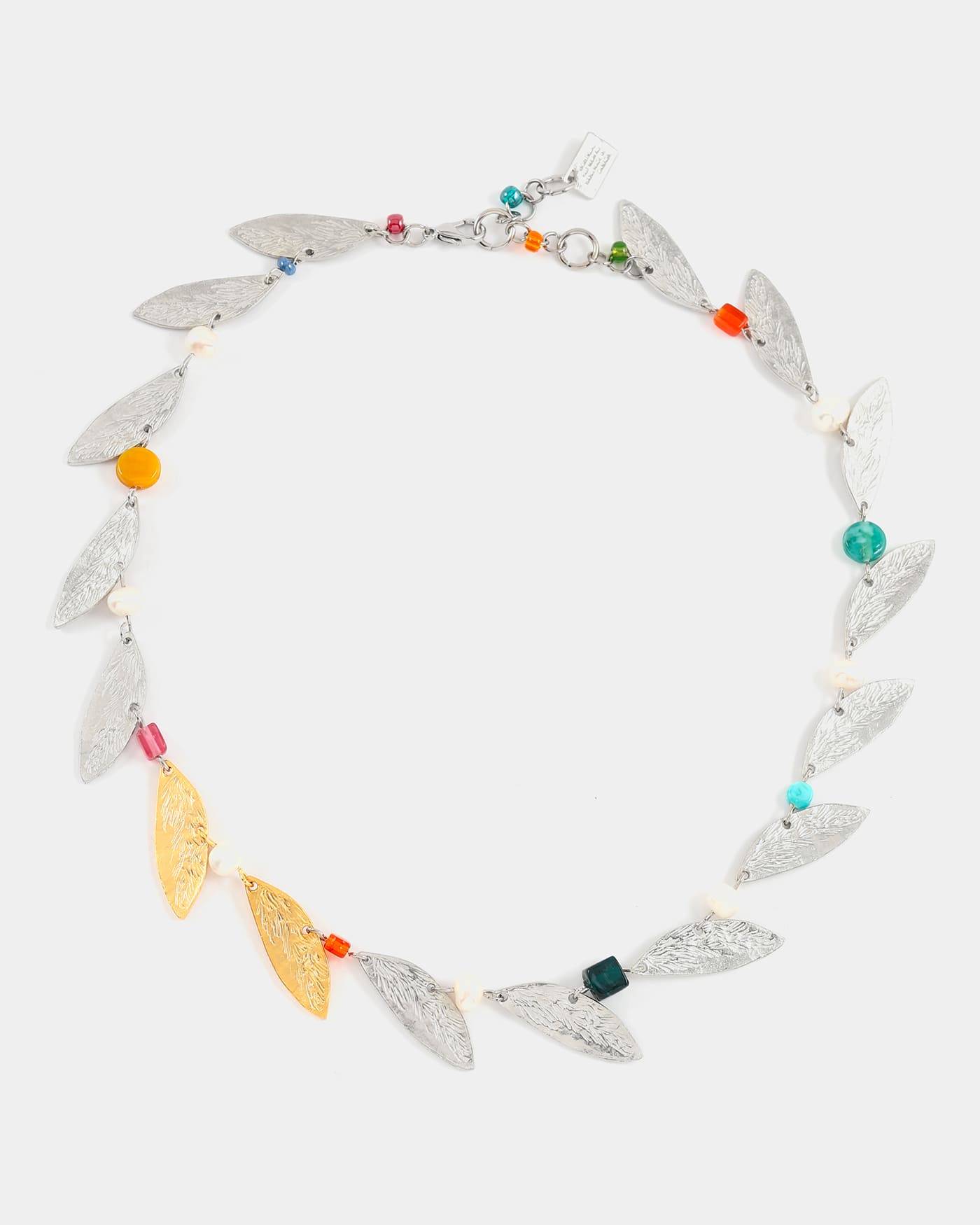 Neven | Short two-tone winged pendant necklace | Anne-Marie Chagnon